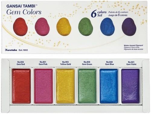 Zig – Gansai Tambi – Watercolor Set – Gem Colors | Cleveland Art Supply