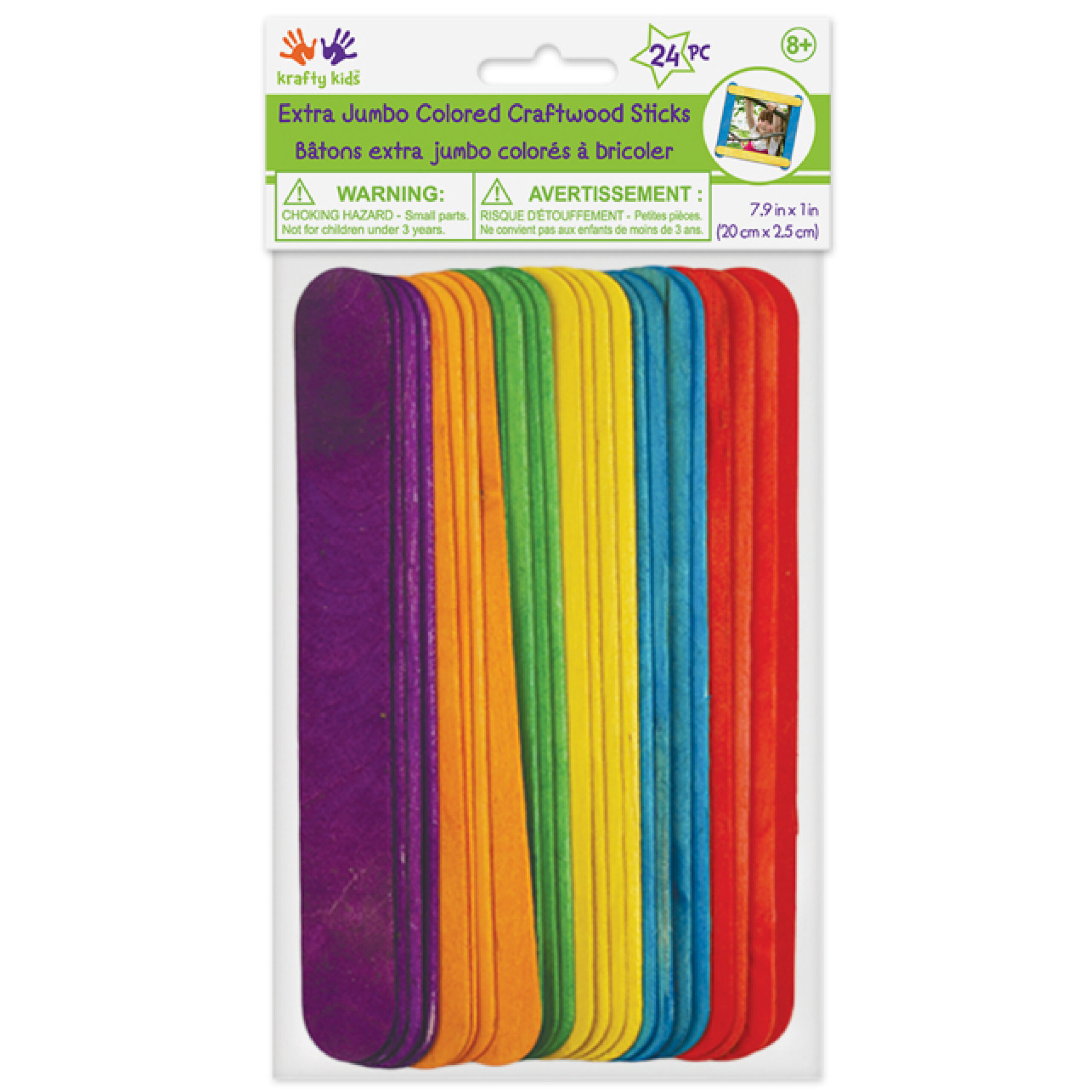 MultiCraft – Krafty Kids – Popsicle Stick – Extra Jumbo – Assorted ...
